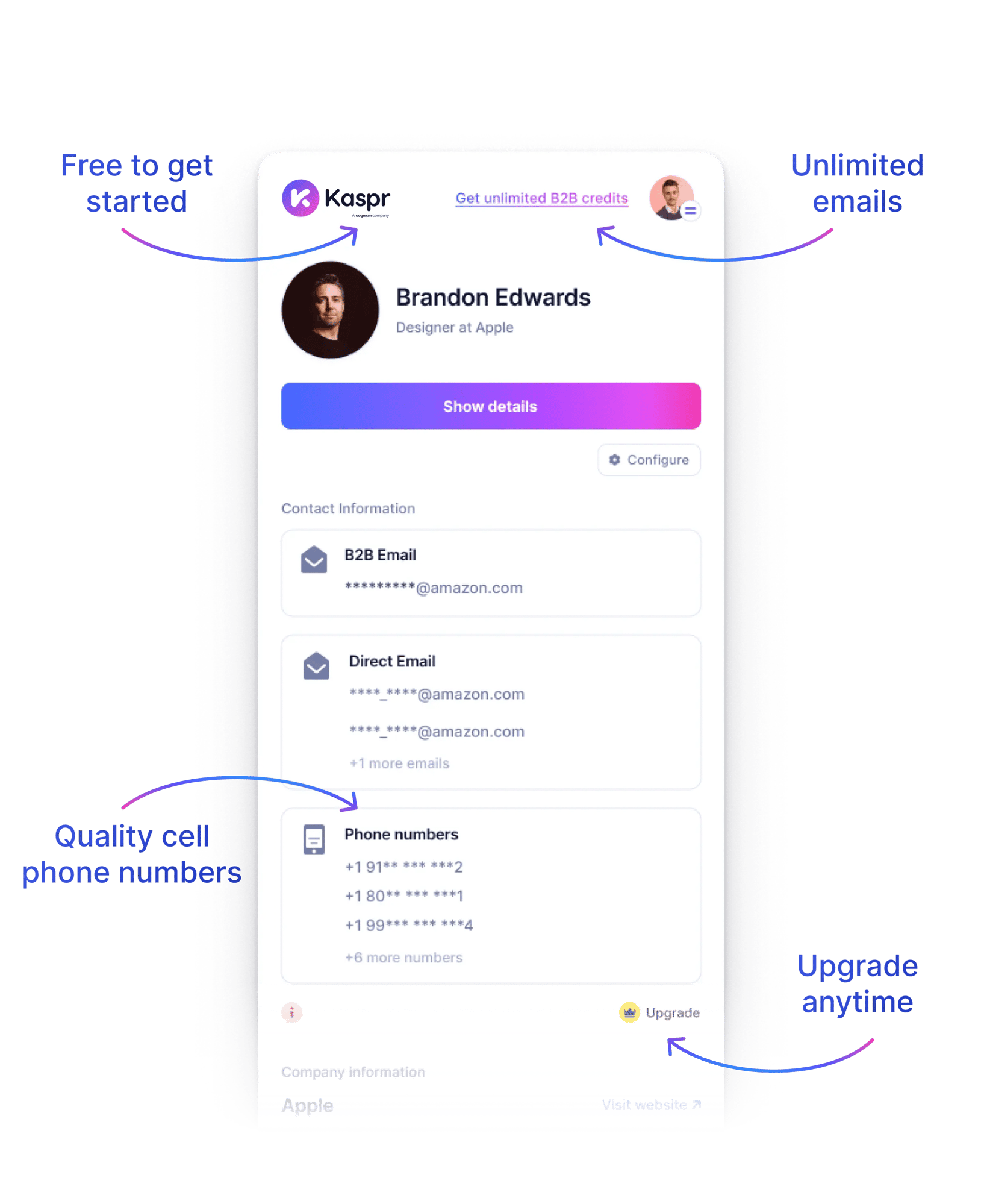 Linkedin Chrome Extension Find B2b Contact Details Kaspr